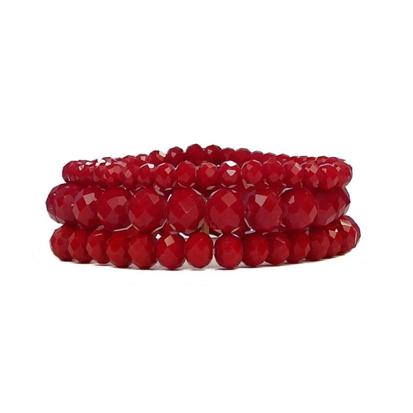 Red Crystal Stretch Bracelets - 3 pc set – Shop Southern Charm