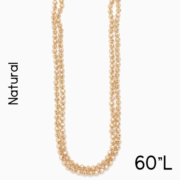 Light Tan Crystal 60" Long Layering Necklace – Shop Southern Charm